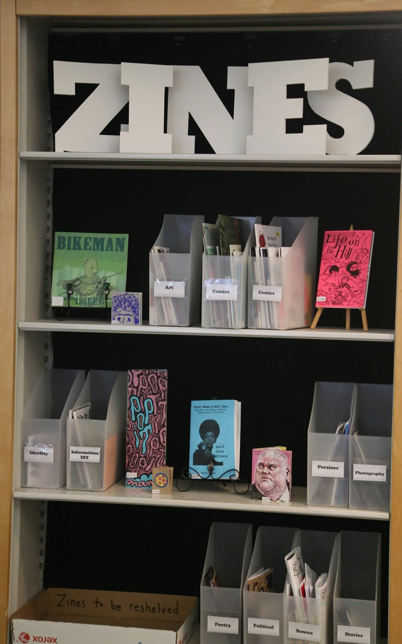 Making Space for Zines at Seneca Libraries – OPEN SHELF